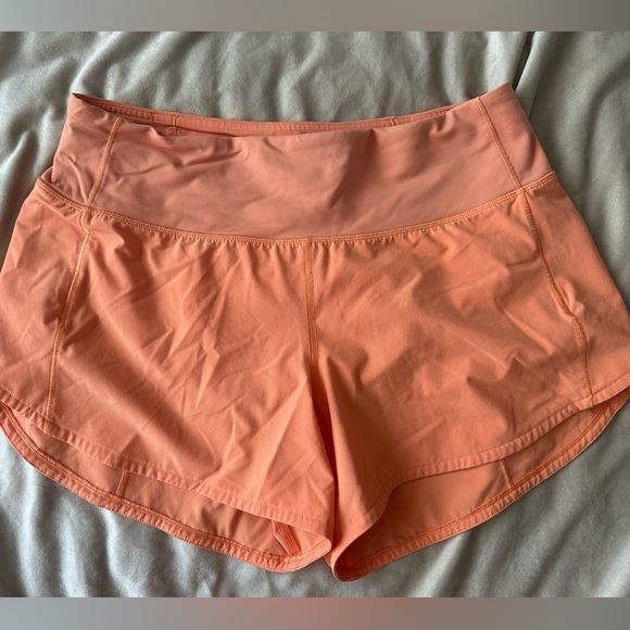 lululemon athletica | Shorts | Lululemon Athletica Orange Athletic ...